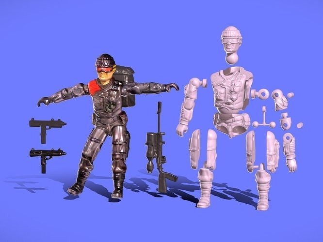 1986 GIJOE - LOW LIGHT - SCAN AND PRE-CUT 3D model 3D printable | CGTrader