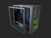 3D model Custom pc case metal nuclear rust computer mod green VR / AR ...