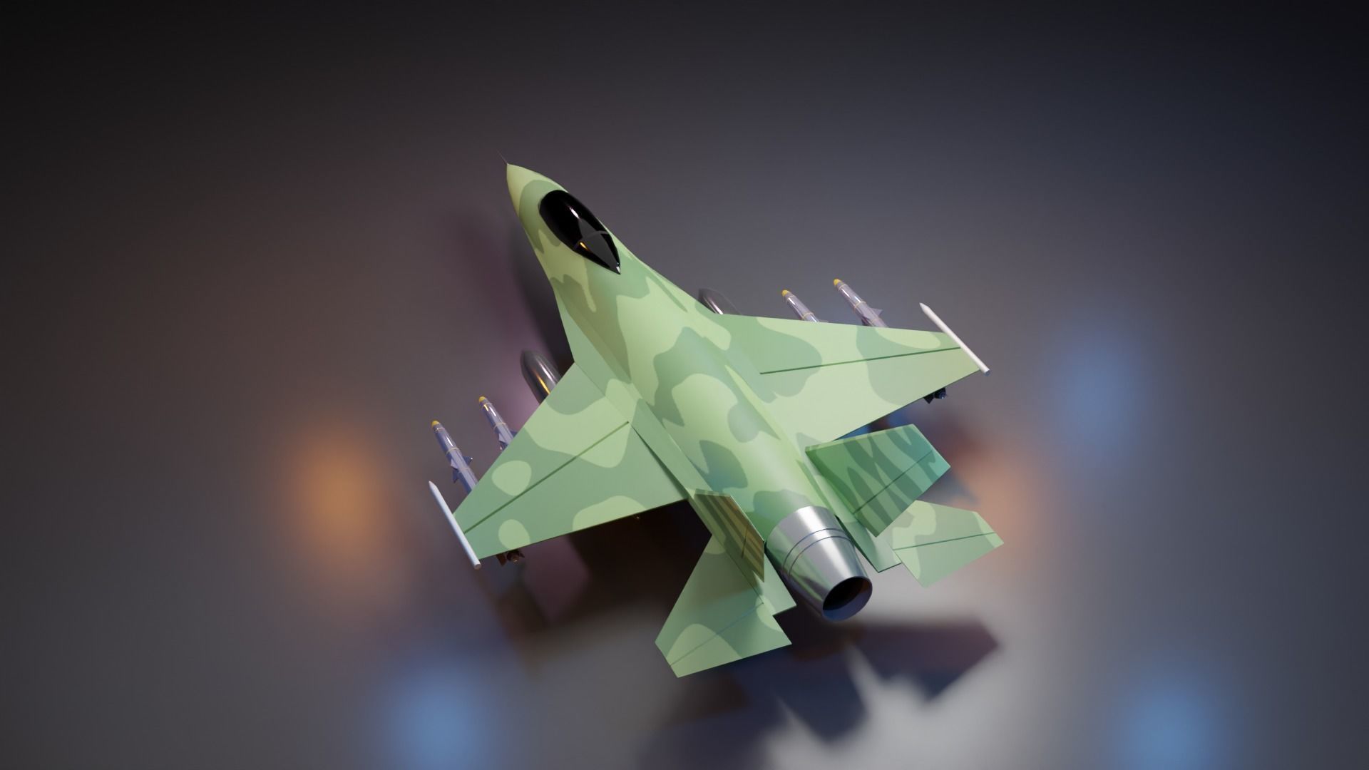 3D model F - 16 Fighter Jet VR / AR / low-poly | CGTrader