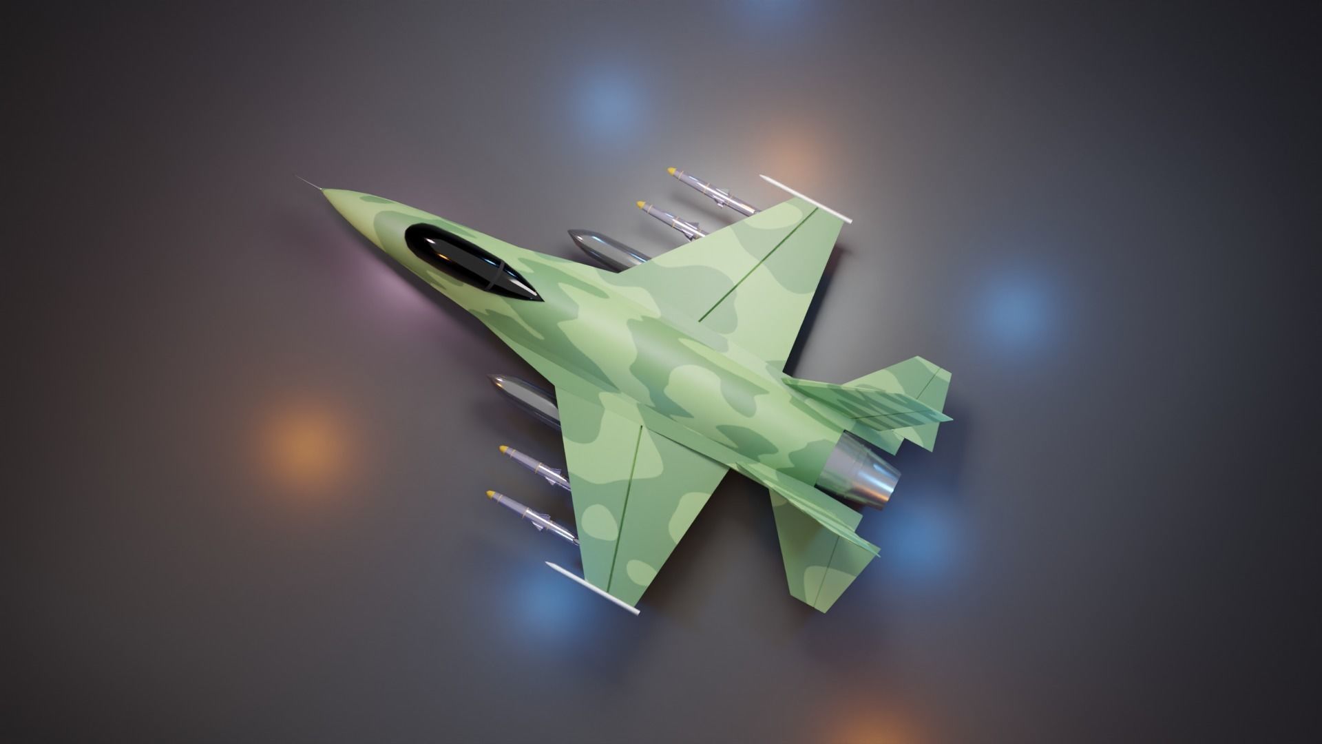 3D model F - 16 Fighter Jet VR / AR / low-poly | CGTrader