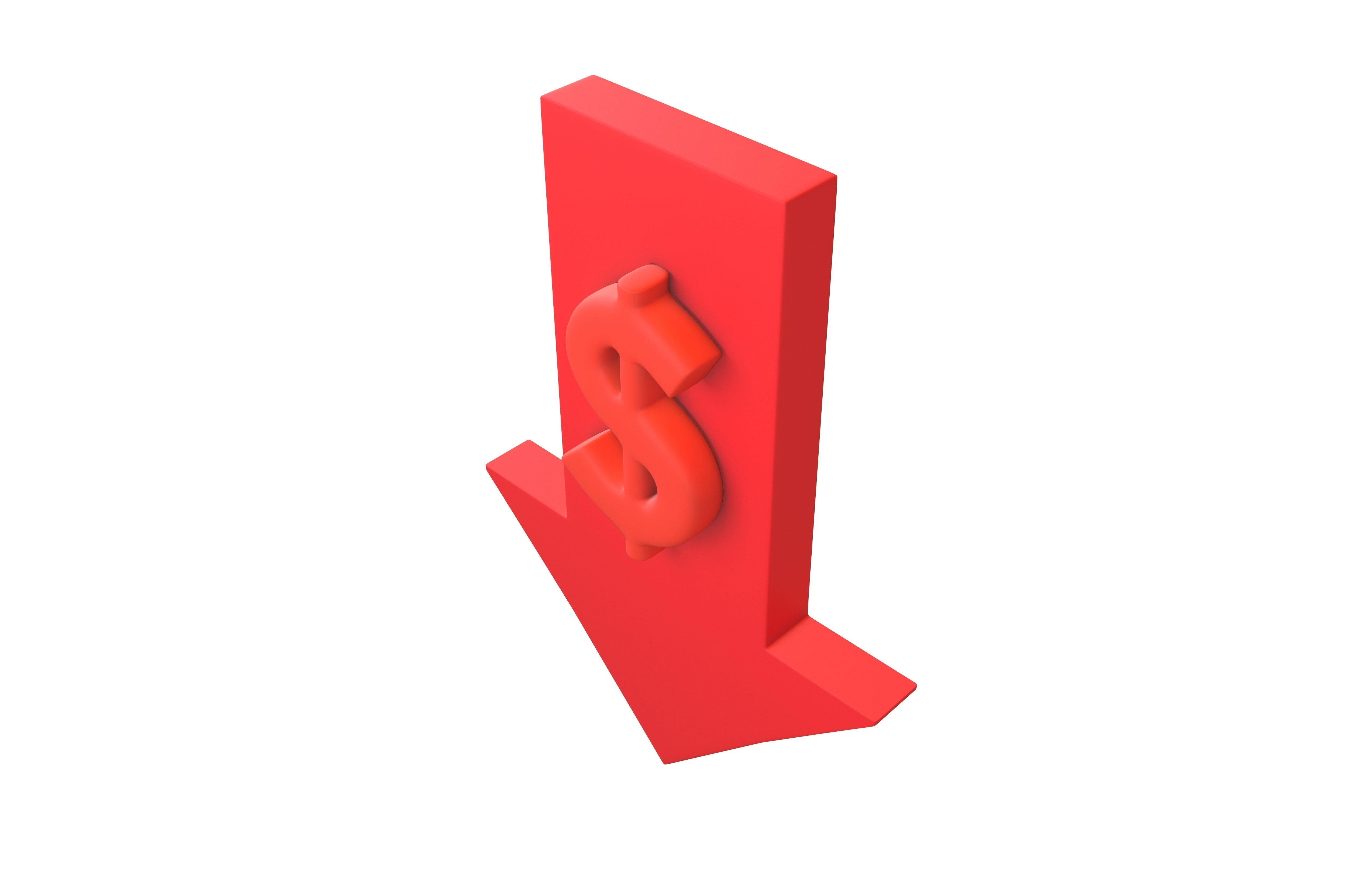 3D model Price Down Symbol V1 006 VR / AR / low-poly | CGTrader