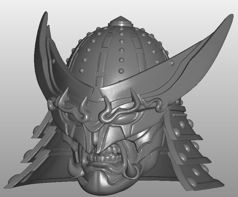 SAMURAI ANGRY FACE 3D model | CGTrader