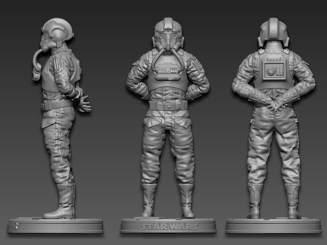Star Wars TIE Fighter Pilot 3D model 3D printable | CGTrader