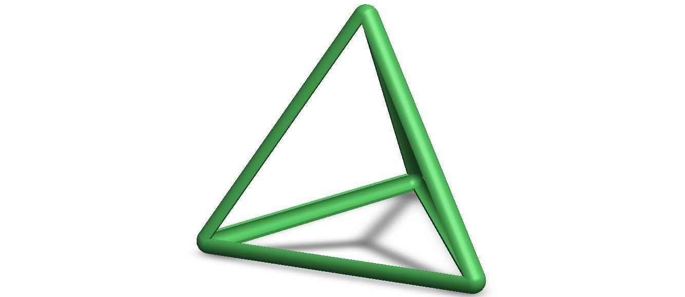 Wireframe Tetrahedron 3D model 3D printable | CGTrader