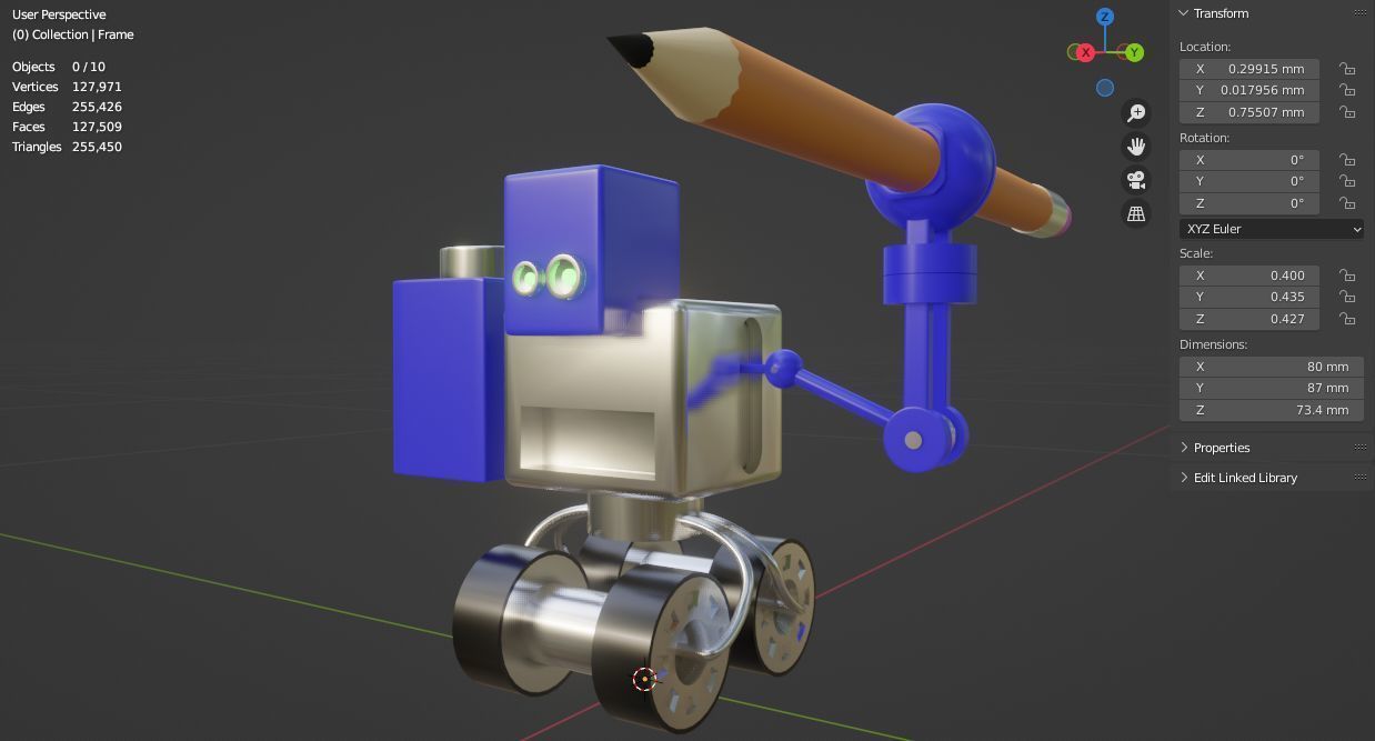Robot draftsman Set 3D model 3D model | CGTrader