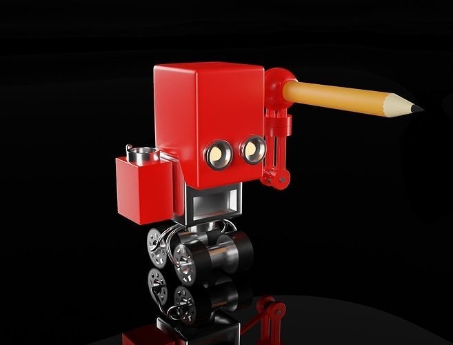 Robot draftsman Set 3D model 3D model | CGTrader