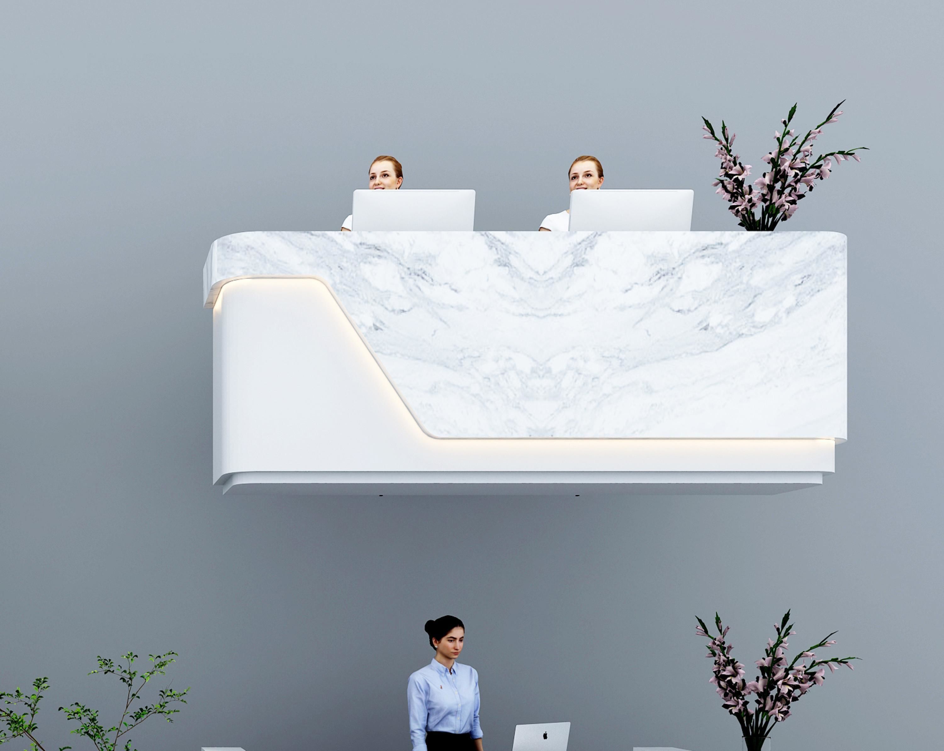 Front Desk Bar Modern Cashier 3D model | CGTrader