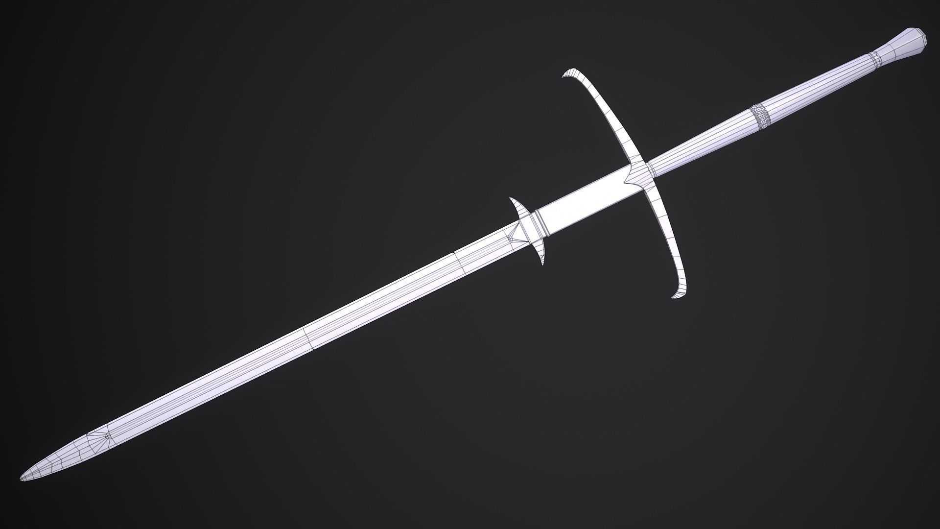 3D model Zweihander Greatsword PBR Gameready VR / AR / low-poly | CGTrader