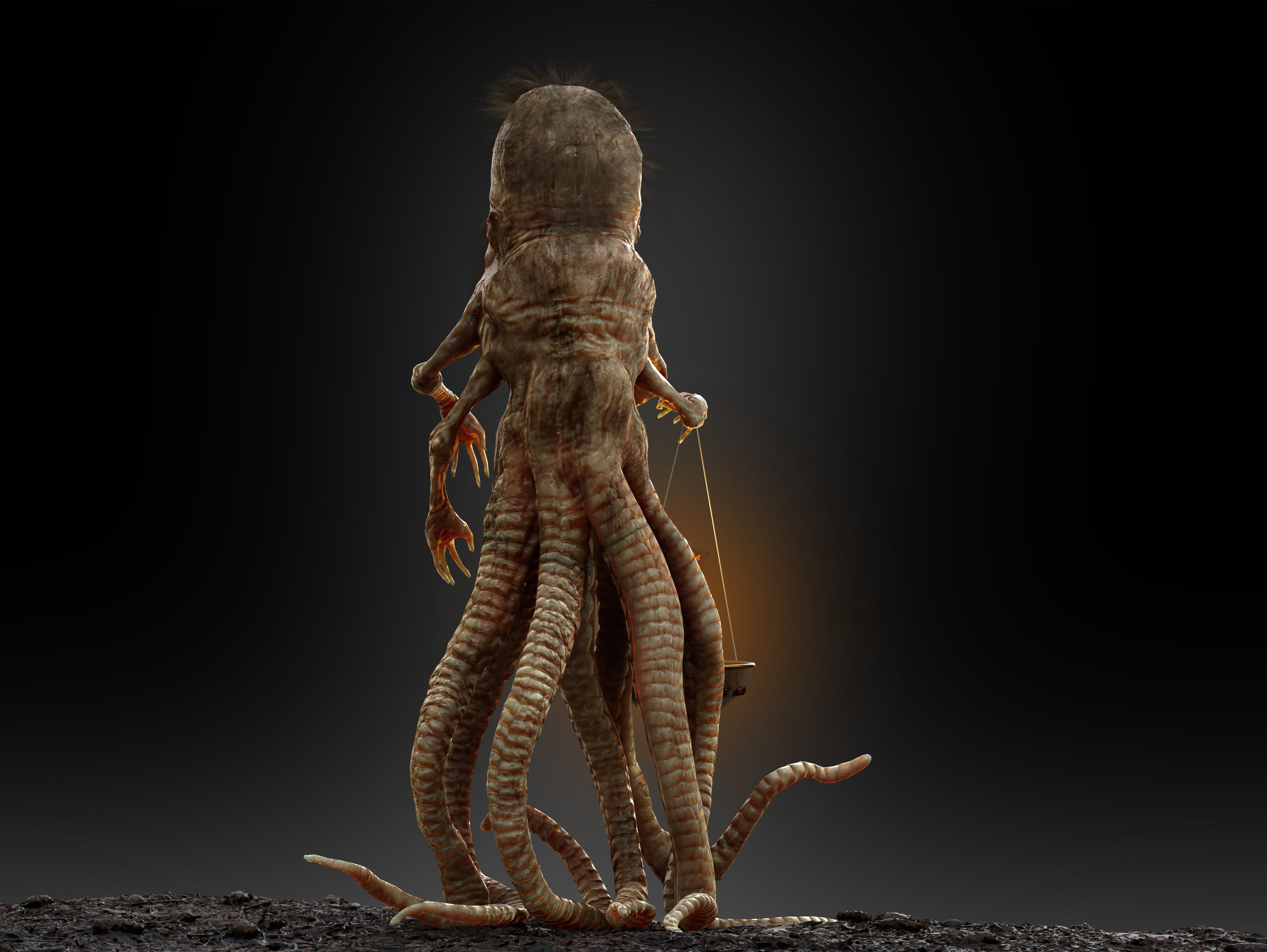 3D model Octopus Horror Creature VR / AR / low-poly | CGTrader