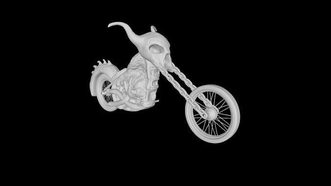 Ghost Rider Motorcycle Transformed 3D model rigged | CGTrader