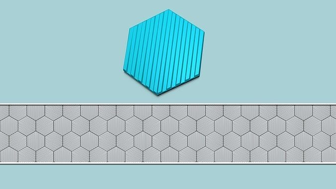 Hexagonal Wall Panel A10 - Interior Design Decoration 3D model 3D ...