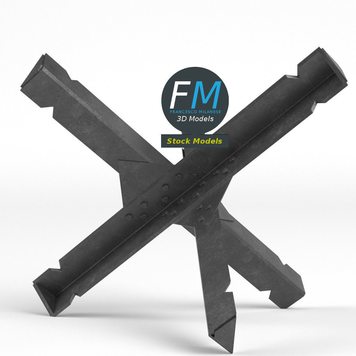 Czech hedgehog anti-tank obstacle 2 3D model | CGTrader
