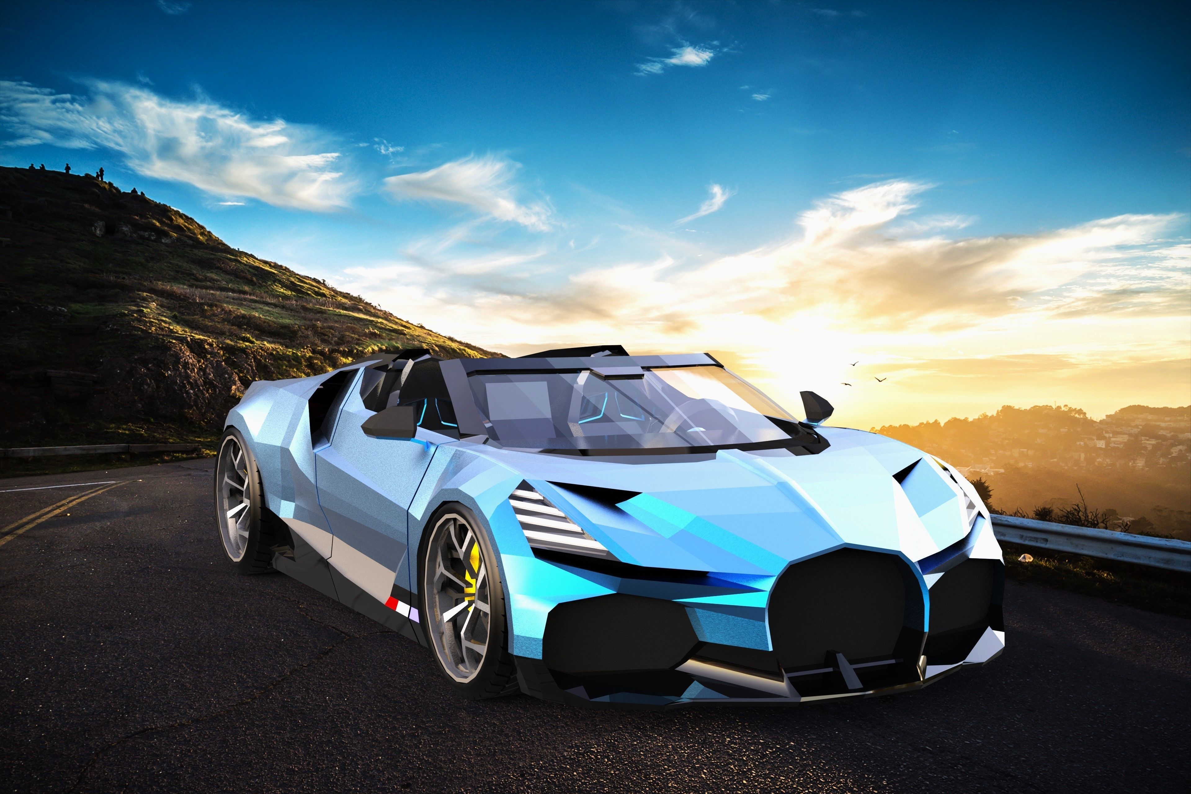 Bugatti W16 Mistral 2024 3D model | CGTrader