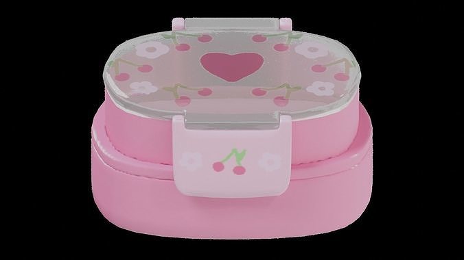 3D model Pink Bento Box VR / AR / low-poly | CGTrader