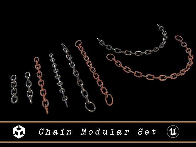 3D model Chain Modular Set VR / AR / low-poly | CGTrader