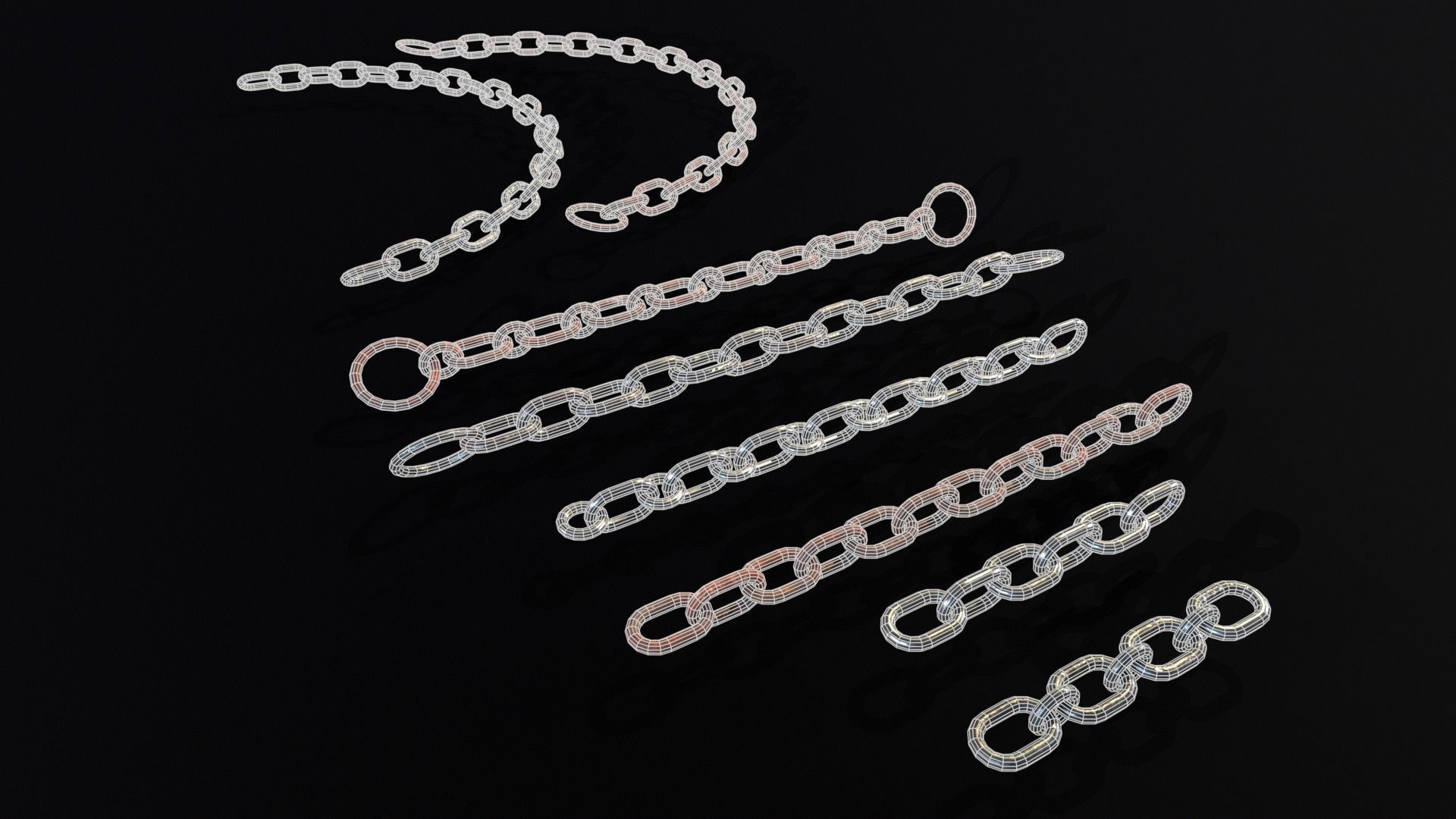 3D model Chain Modular Set VR / AR / low-poly | CGTrader
