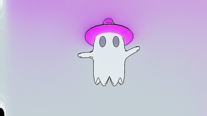 Cartoon Ghost rigged by AkairoJhon free 3D model rigged | CGTrader