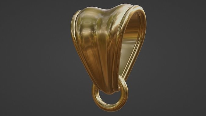 large fluted pendant bail 3D model 3D printable | CGTrader