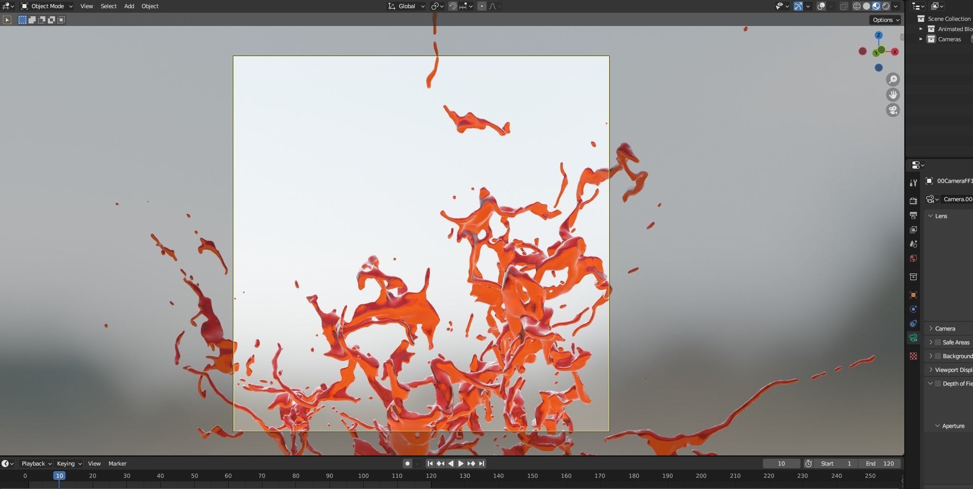 Animated Blood Splash SlowMo 17 3D model animated | CGTrader