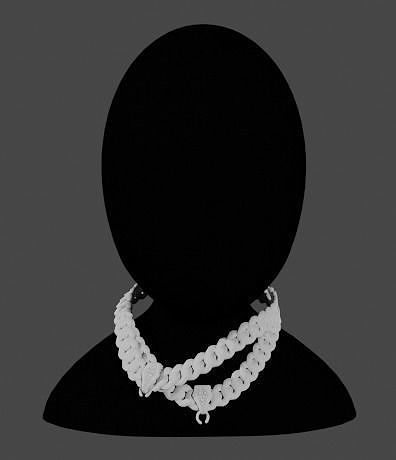 3D model elegant double Cuban Chain VR / AR / low-poly | CGTrader