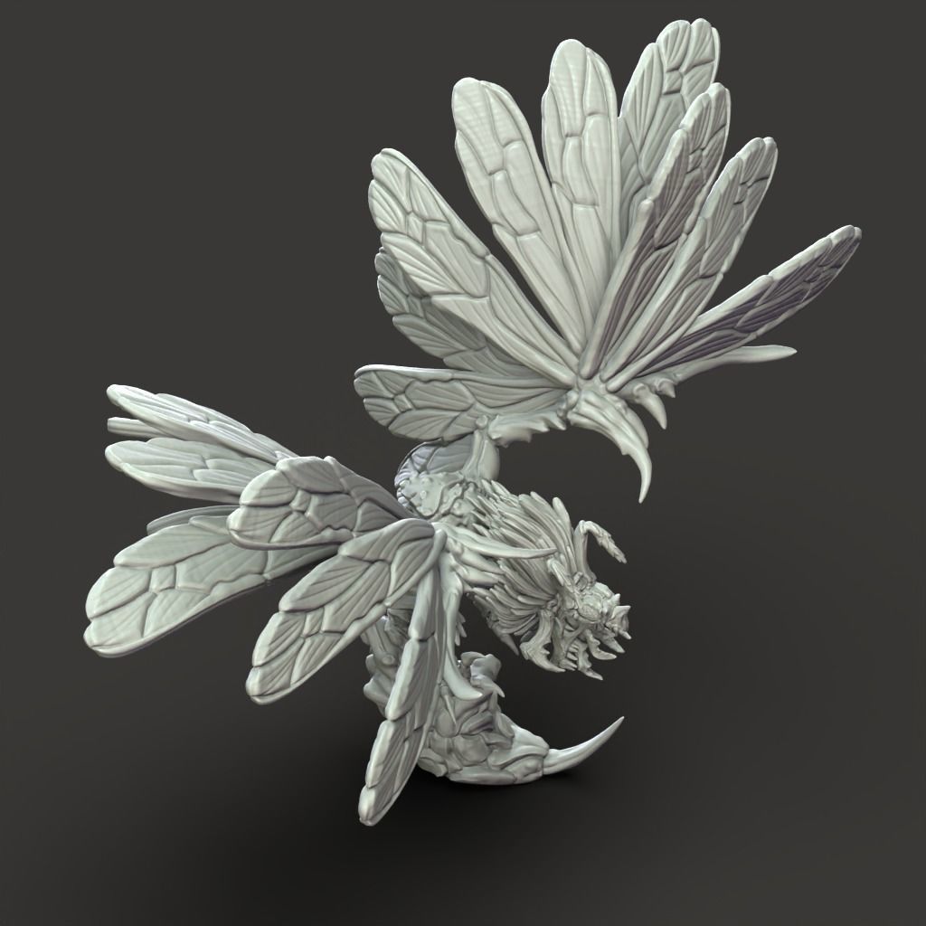 Bee Dragon - 3D Printable TTRPG - PRESUPPORTED - 32mm Scale 3D model 3D ...