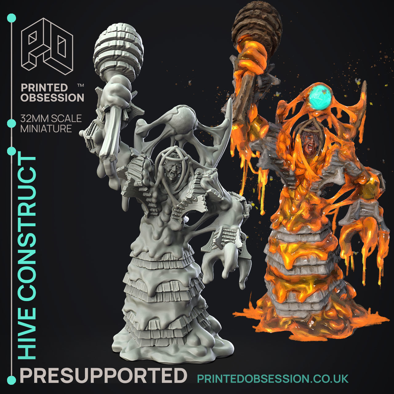 Hive Construct - 3D Printable TTRPG - PRESUPPORTED - 32mm Scale 3D ...