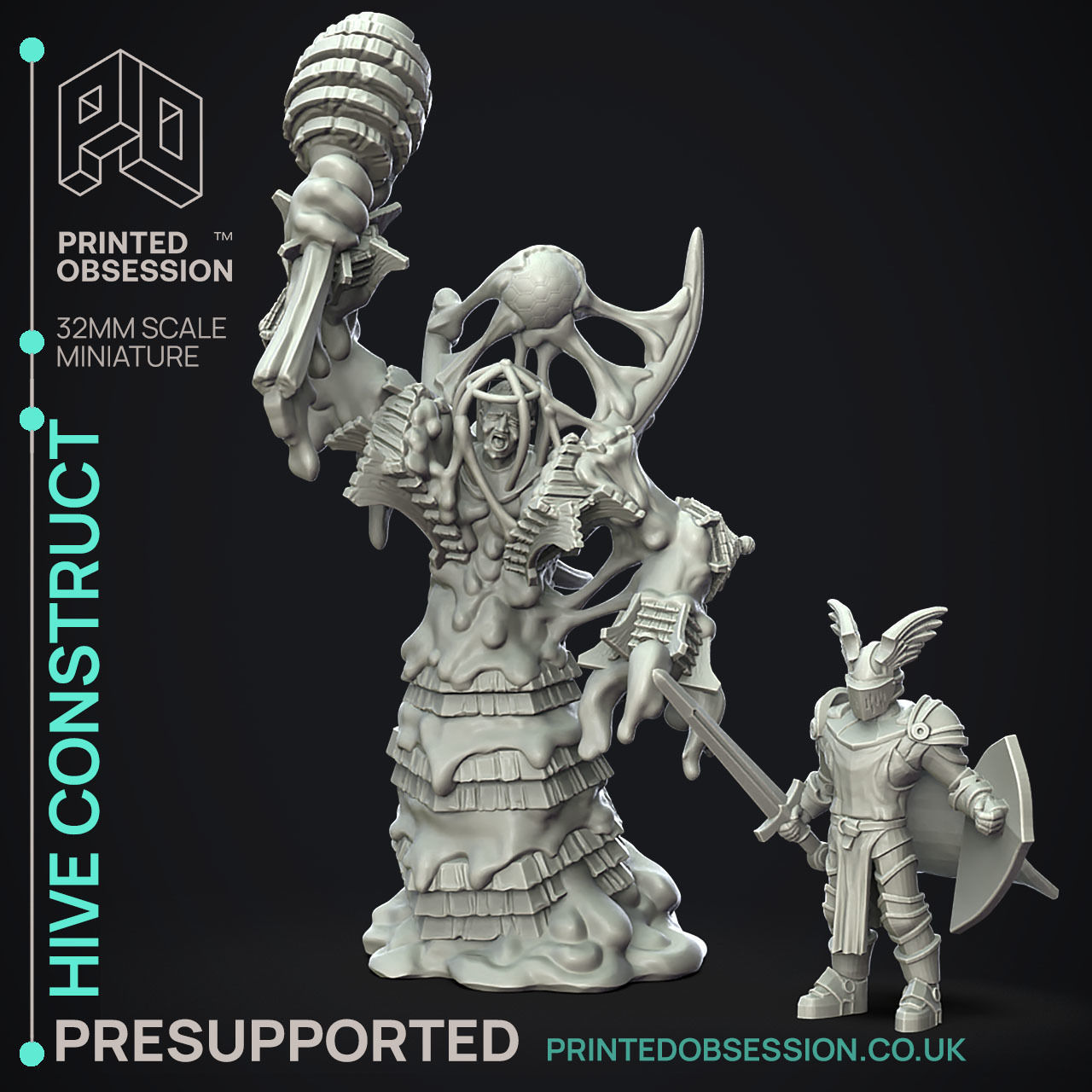 Hive Construct - 3D Printable TTRPG - PRESUPPORTED - 32mm Scale 3D ...