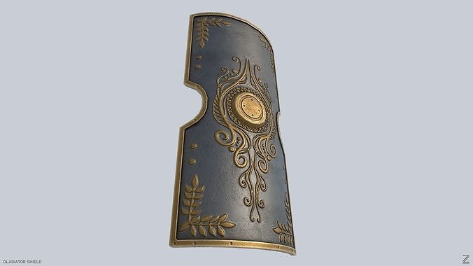 3D model Gladiator shield VR / AR / low-poly | CGTrader