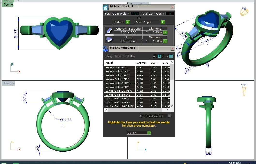 Engagement ring Maya heart 3D model 3D printable | CGTrader
