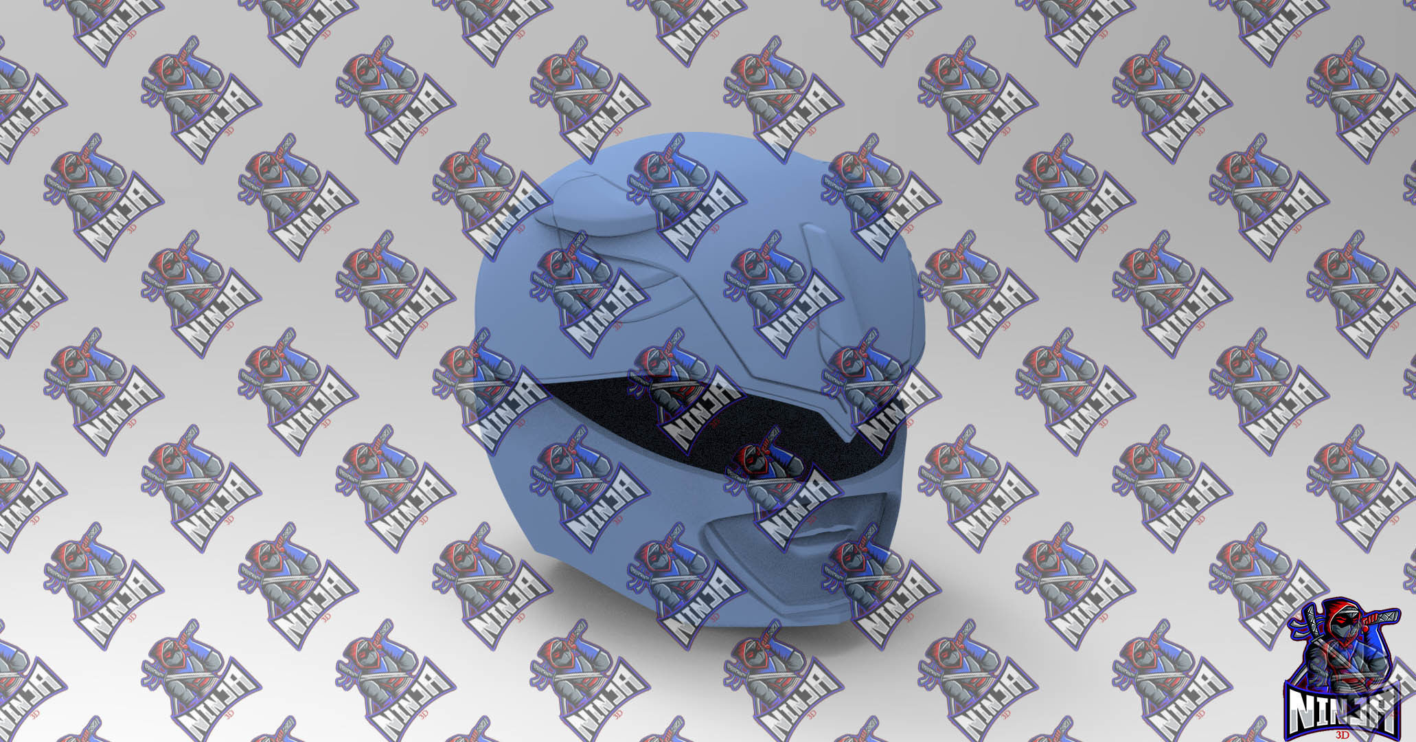 Power Ranger Blue Classic Helmet ready to 3d print 3D model | CGTrader
