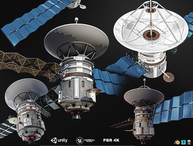3D model Satellite VR / AR / low-poly | CGTrader