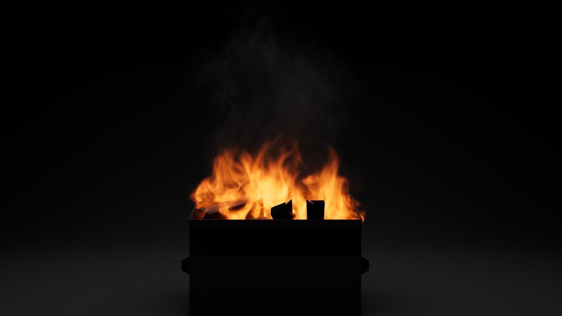 Burning city pack High Quality VDB animated 3D model animated | CGTrader