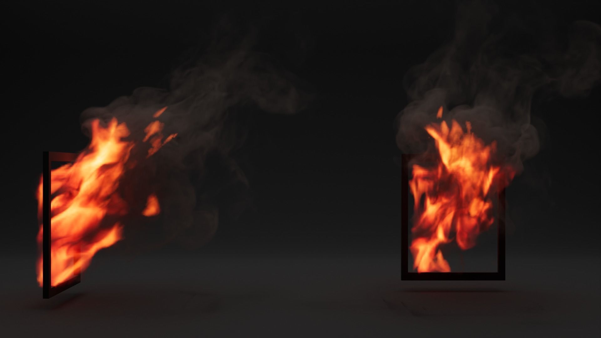 Burning city pack High Quality VDB animated 3D model animated | CGTrader