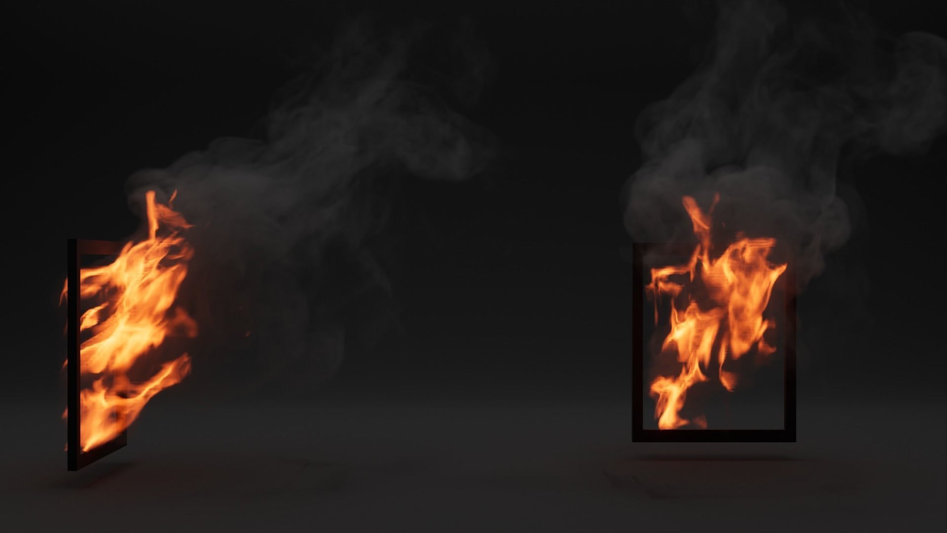 Burning city pack High Quality VDB animated 3D model animated | CGTrader