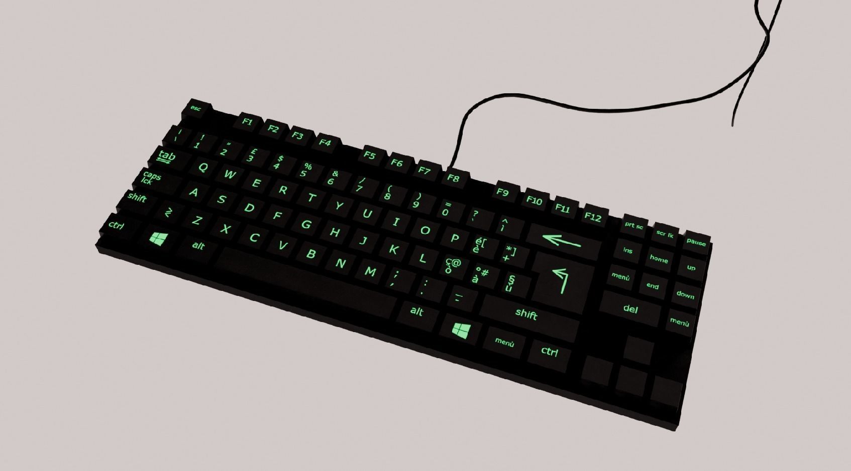 Gaming keyboard 3D model | CGTrader