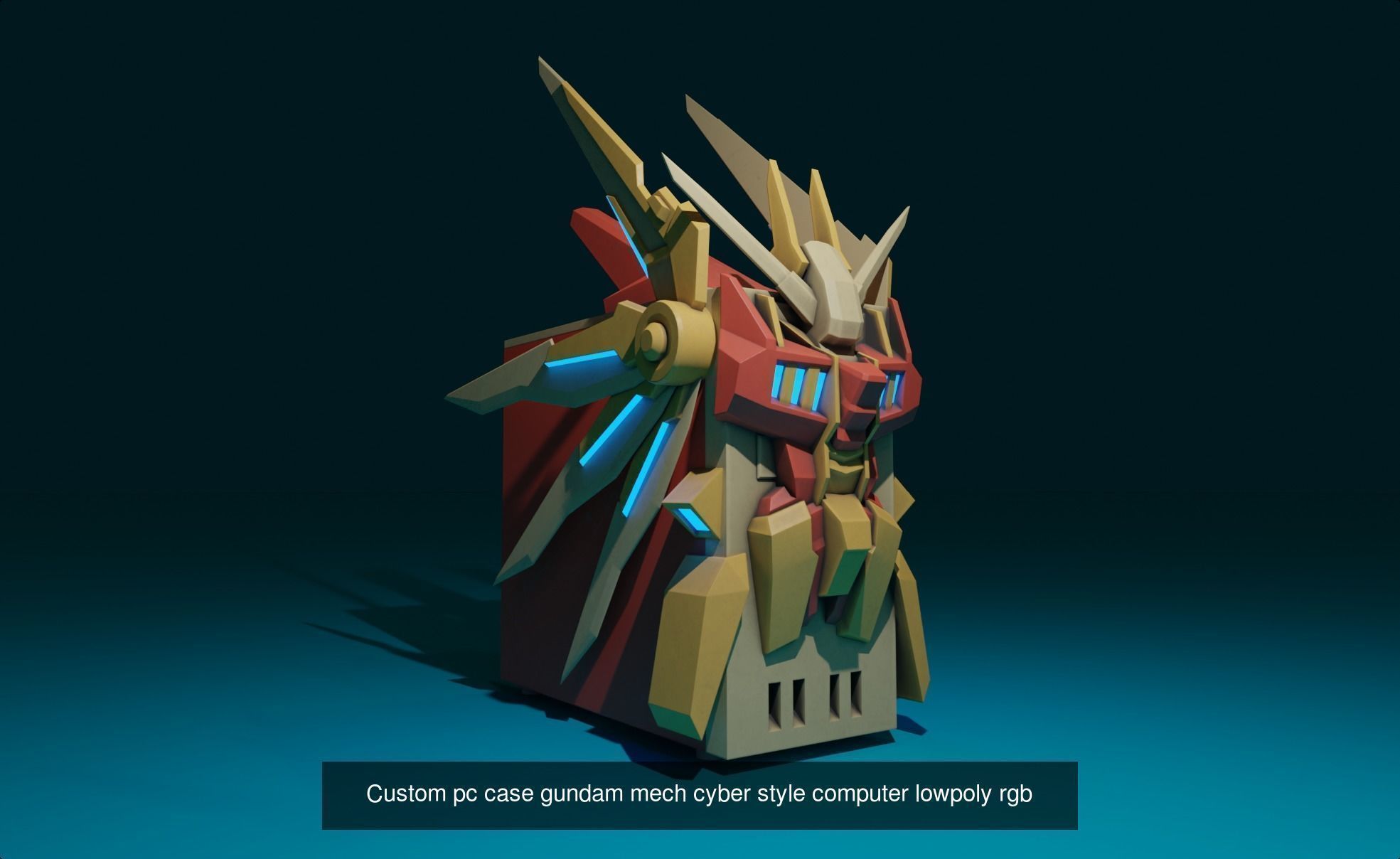 pc case rgb collection computer mod pack lowpoly VR / AR / low-poly ...