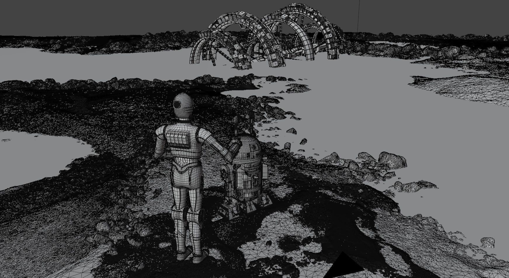 3D model Star Wars Desert Scene VR / AR / low-poly | CGTrader