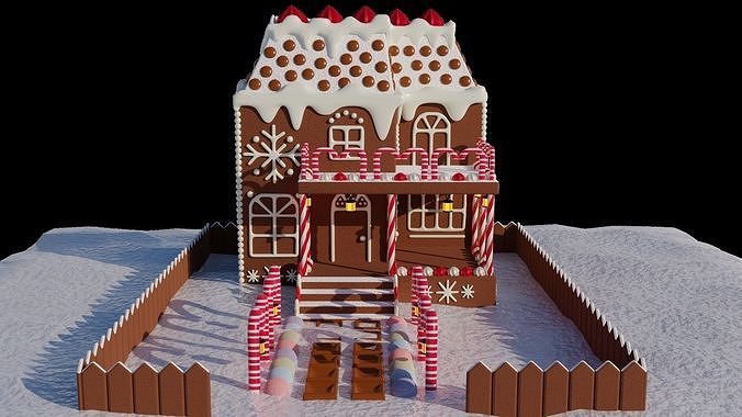 Gingerbread House 3D model | CGTrader