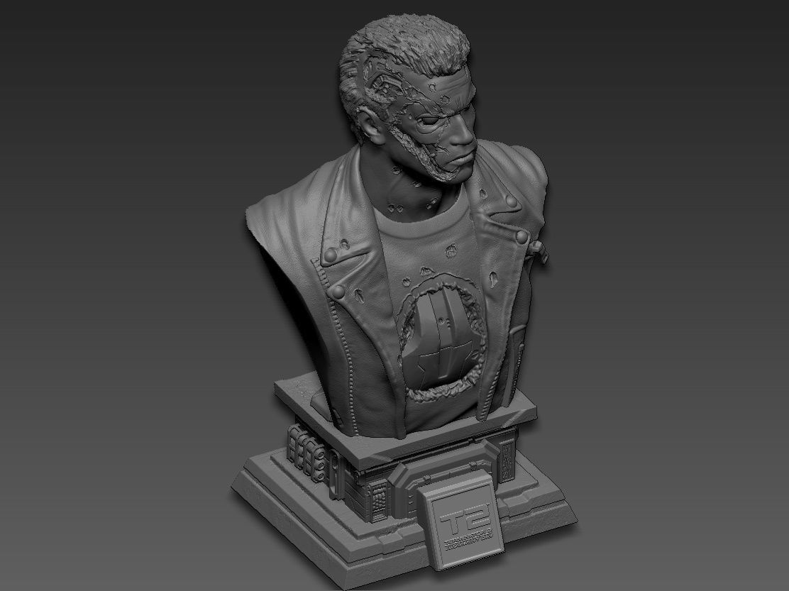 Terminator 2 Bust 3D model 3D printable | CGTrader