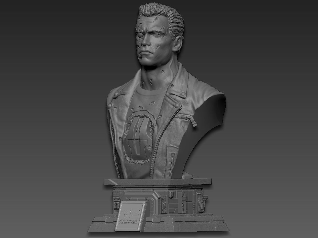 Terminator 2 Bust 3D model 3D printable | CGTrader