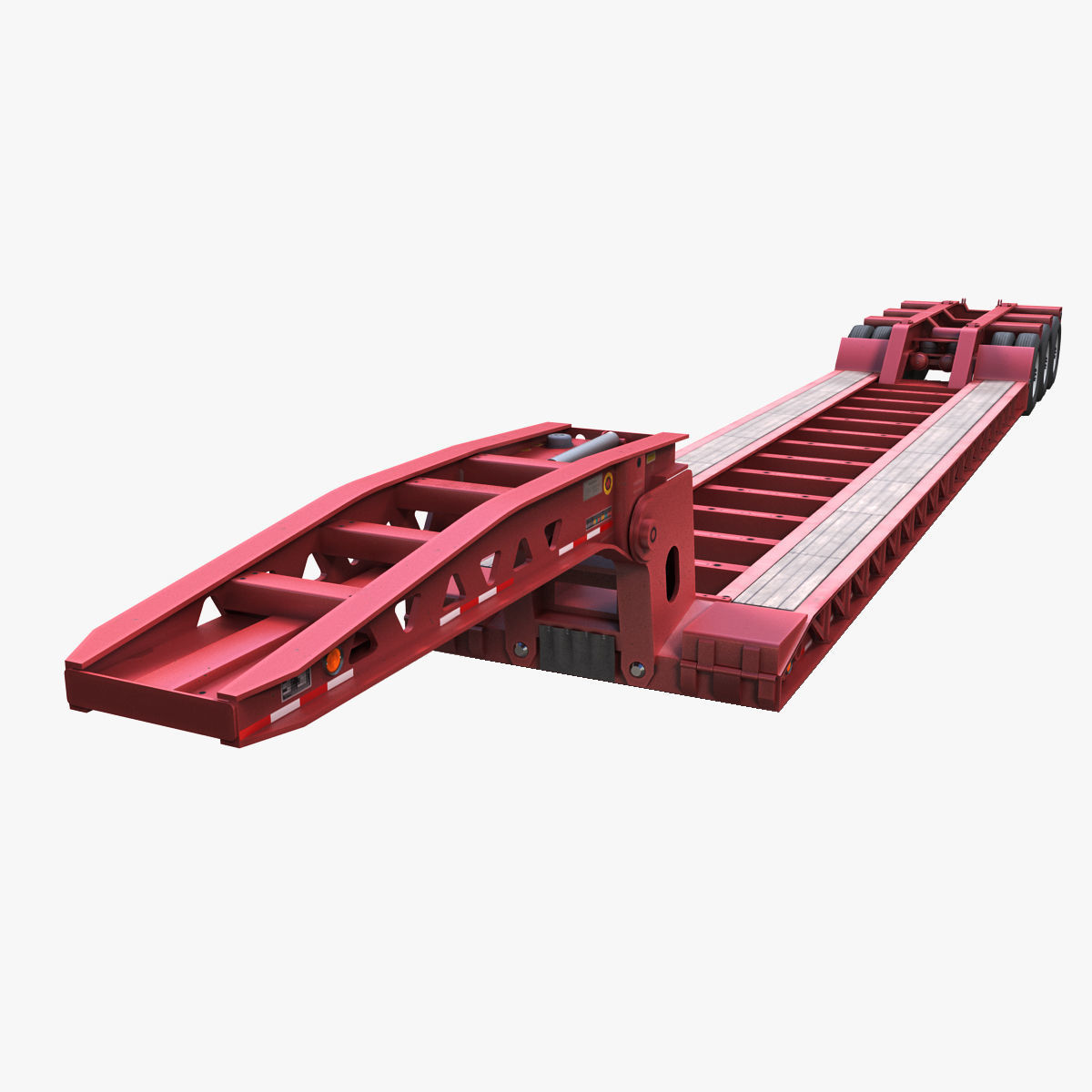 3D model Lowboy trailer VR / AR / low-poly | CGTrader