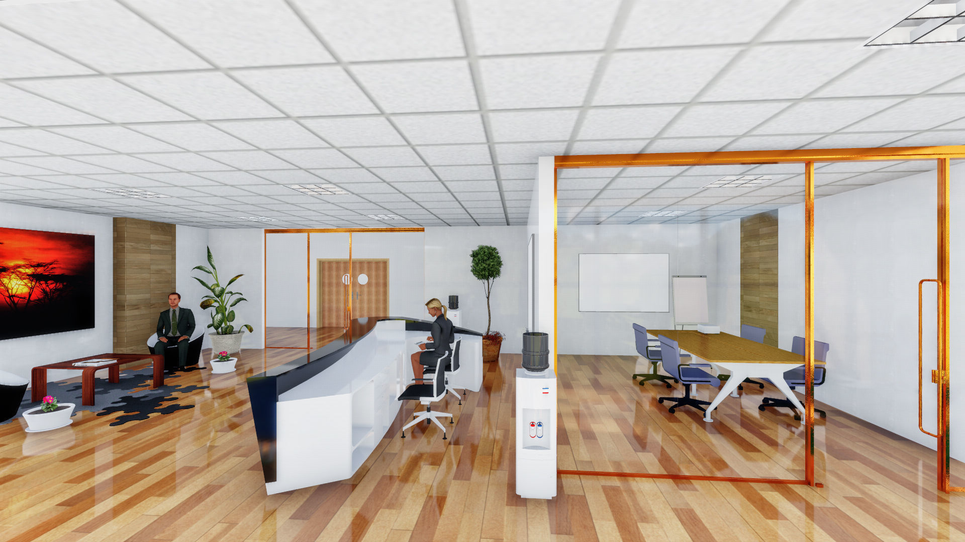 office interior building 3D model | CGTrader