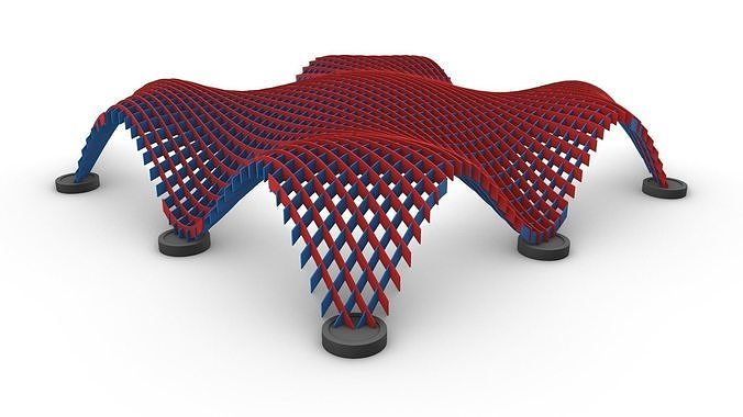 Waffle Structure Parametric Pavilion 3D model | CGTrader