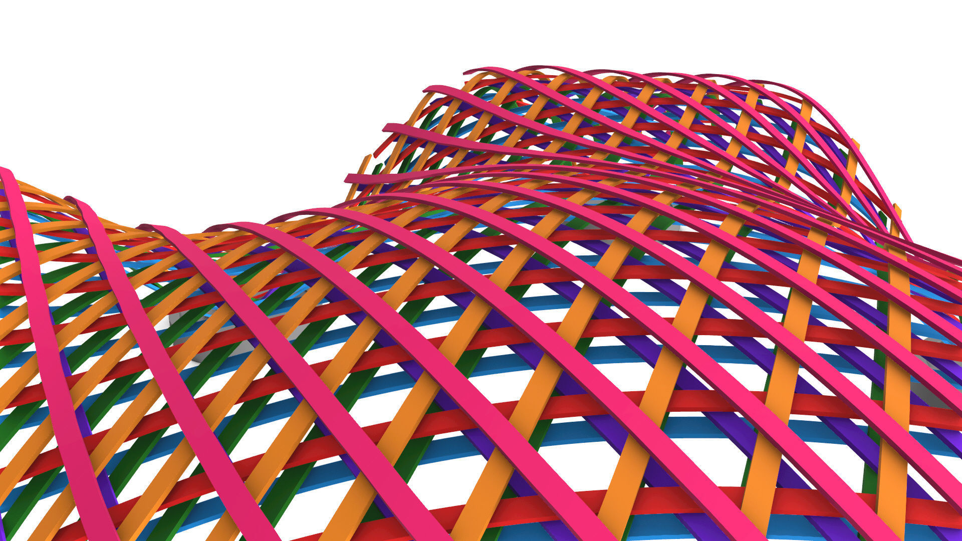 Layered Beams Parametric Pavilion 3D model | CGTrader