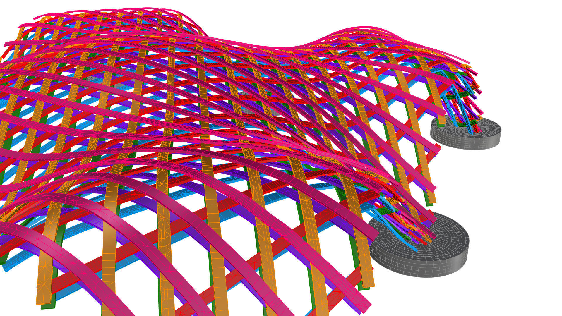 Layered Beams Parametric Pavilion 3D model | CGTrader