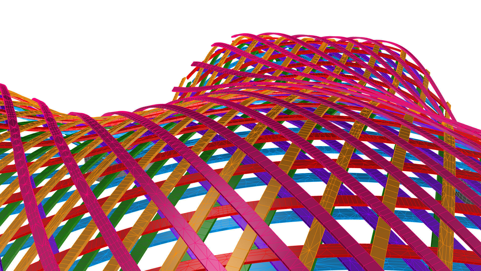 Layered Beams Parametric Pavilion 3D model | CGTrader