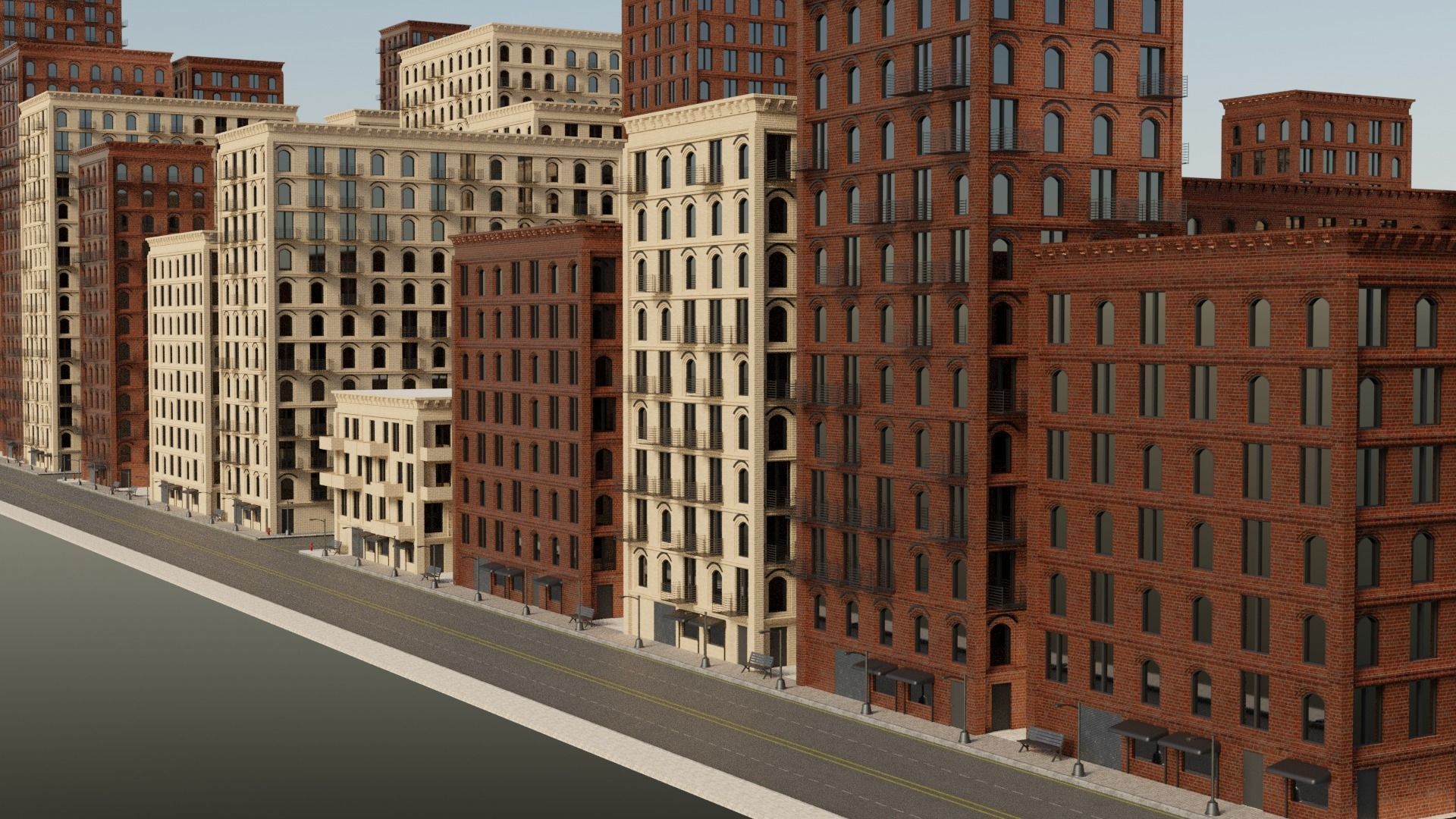 3D model sample city modular package VR / AR / low-poly | CGTrader