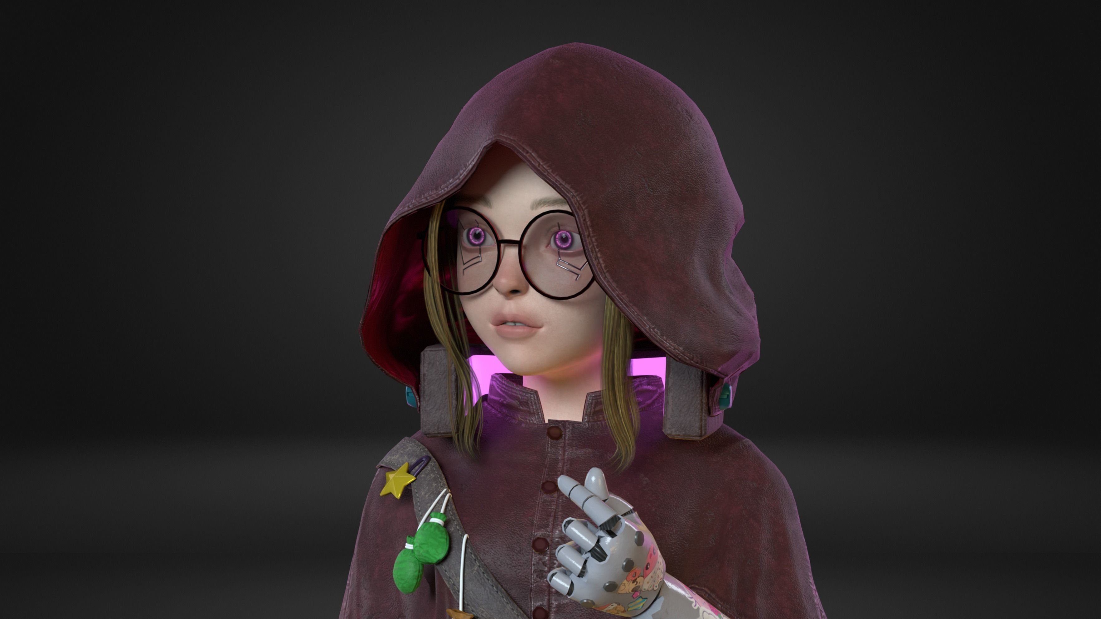 3D model CyberPunk Kid VR / AR / low-poly | CGTrader