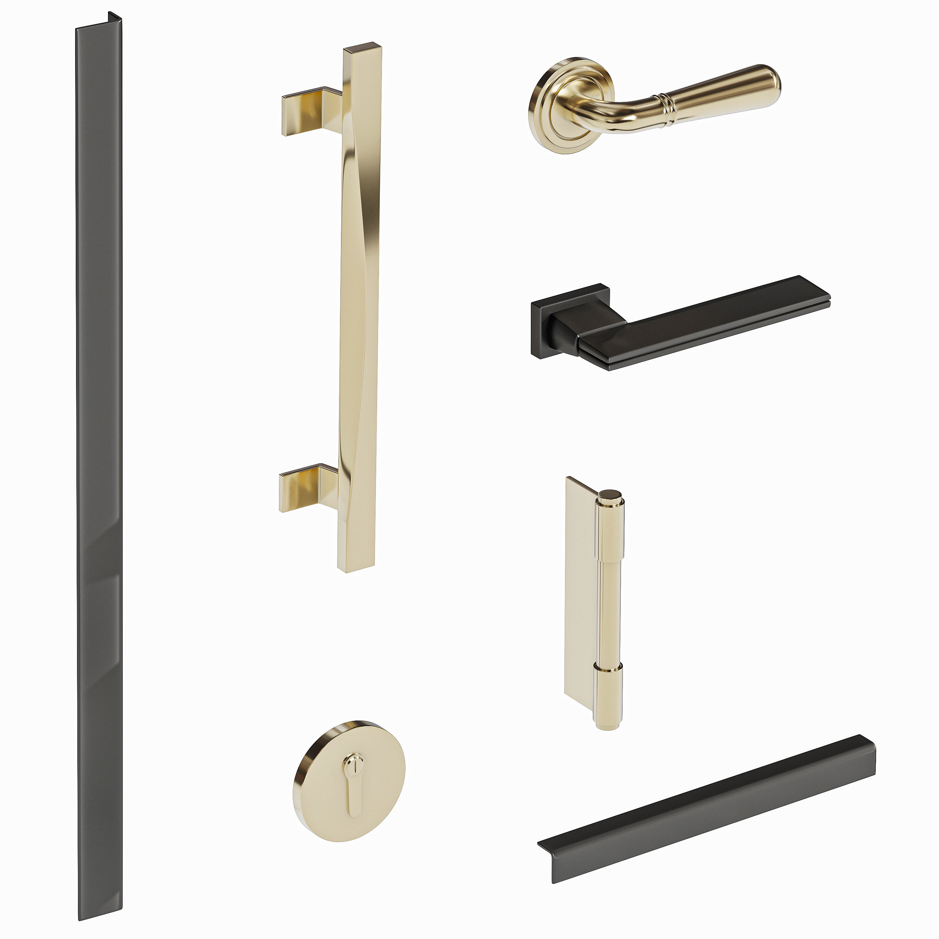 Set Technical Door 03 3D model | CGTrader