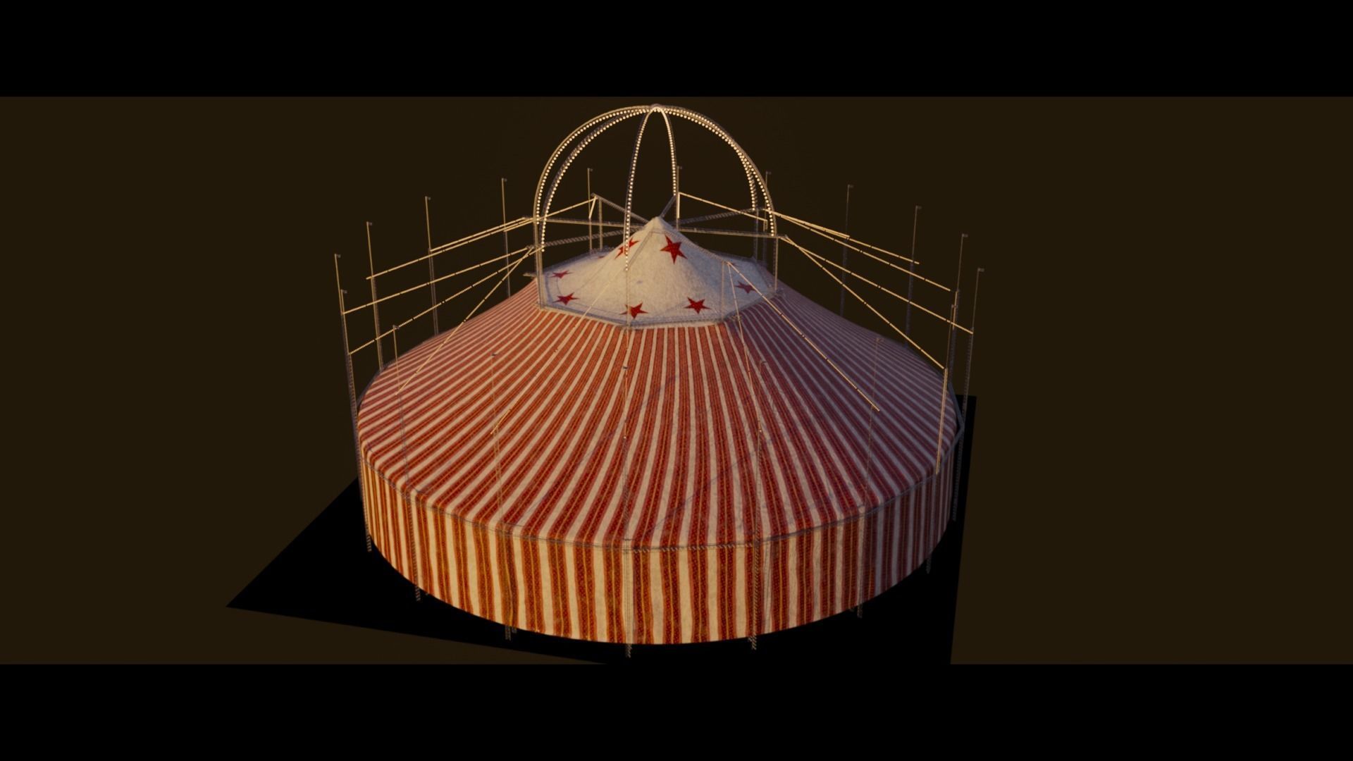 3D model Circus Environment Interior and Exterior with Animated Crowd ...